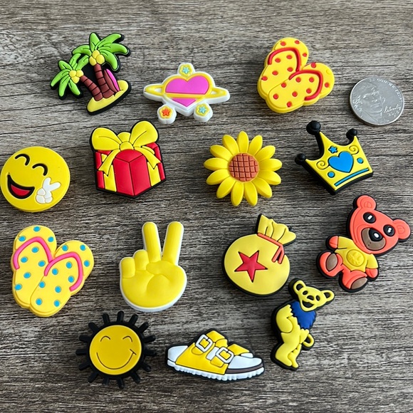 CROCS | Accessories | Jibbitz Yellow Set Of 4 Crocs Similar | Poshmark